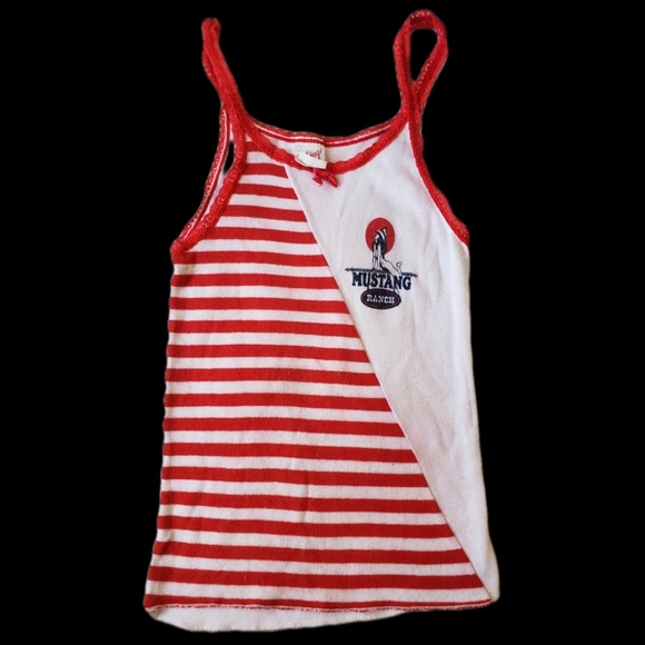 Mustang Ranch | Tops | True Vintage 7s Red White Blue Mustang Ranch ...